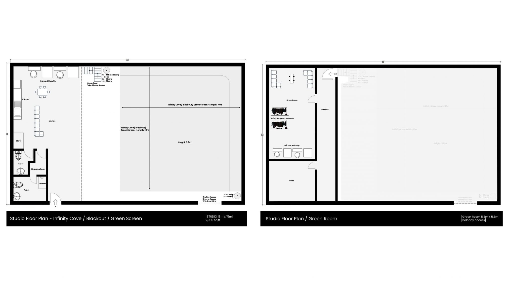 Best All White Studio Space, Hire White Infinity Cove Studio - London - UK